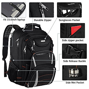 18.4''Laptop Backpack,Extra Large Travel Gaming Laptop Backpacks With USB Charging Port,TSA Friendly Flight Approved RFID Antitheft,Water Resistant MenWomen College Bookbag School Student Computer Bag