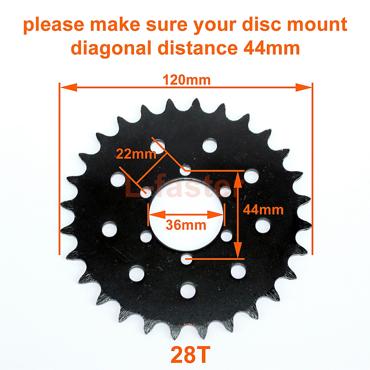 L-faster 24V36V 450W Bike Conversion Kit for Disc Brake Rotor Left Side Mounting Bicycle Motor Kit with Thumb Throttle (24V Thumb kit)