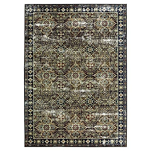 DECOMALL BAOLA Large Area Rugs, Vintage Carpet for Living Room Bedroom, Olive 7'6''x9'6''