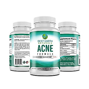 Best Earth Naturals AcneSupplement Formula Blemish Blocker Helps Promote Clear, Radiant, Healthy Skin + Fights Blemishes from Within