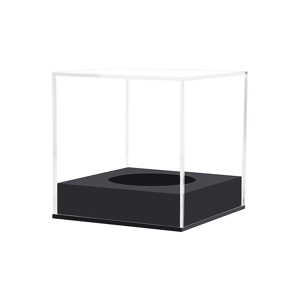 Arcylic Softball Display Case Softball Holder Stand Championship Square Box UV Protected Clear Display Cube for Official 12 Inches Softball Sports Ball Storage Collections