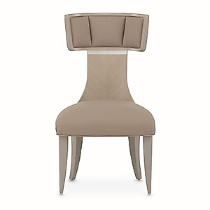 Michael Amini Lanterna Wood Dining Side Chair in Silver Mist (Set of 2)