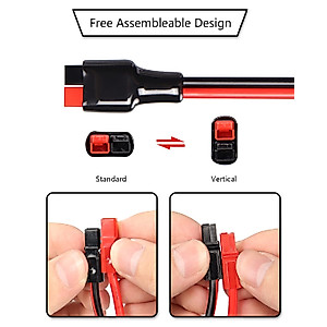 CERRXIAN 3.2FT 12AWG XT60 Male to Solar Panel Connector 30A Power Pole Port Extension Cable for Center Drive Motor, Solar Panel to Portable Generator(XT60-M)