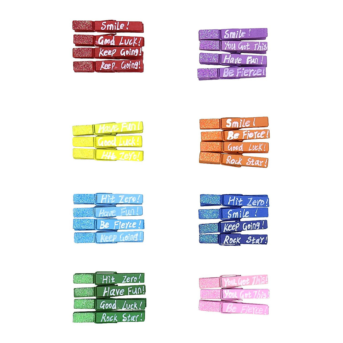 Spirit Clips Cheer Pins Cheer Clothes Pins for Backpacks Cheerleading Clips Competition Cheer Pins Gift for Team Classroom