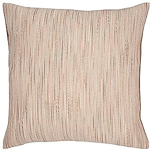Amazon Brand – Rivet Modern and Casual Striped Throw Pillow Cover with Insert - 20 x 20 Inch, Pink
