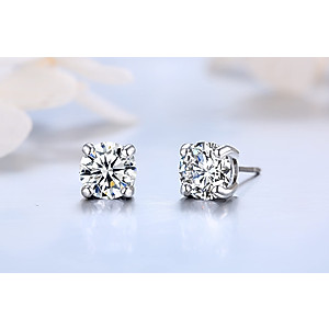 Titanium Stainless Steel Lady's Charming Stud Earring with a Gift Box and a Free Small Gift