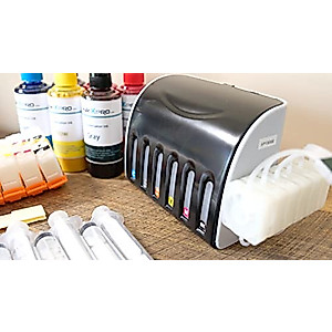 INKXPRO 312XL Empty Ink System CISS Refillable Cartridge Kit with Ink Flow Control Damper for Chipless Firmware Installed EPSON XP-15000 Printer