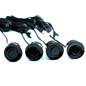 Tiemahun Black Car Parking Sensor Vehicle Truck Reverse Backup Radar System with LED Digital Display，4 Weather Proof Parking Sensors & Sound Warning（BiBiBi） (X67D)