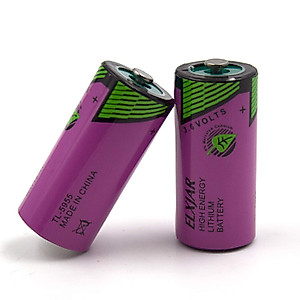 elxjar (2-Pack) TL-5955 3.6V 2/3AA Battery Replacement for Tadiran TL-2155 TL-4955 TL-5155 TL-5955, Xeno XL-055F, Comp-100 Lithium Thionyl Chloride Battery (ER14335)