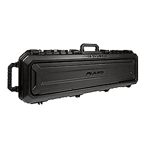 Plano All Weather 52” Rifle Gun Case with Wheels, Black with Pluck-to-Fit Foam, Watertight & Dust-Proof Shield Protection, TSA Airline Approved for Travel