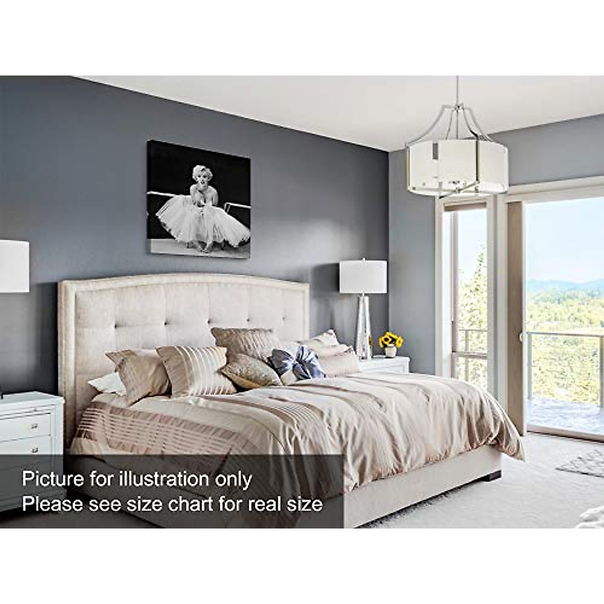 Niwo ART-Marilyn Monroe C, Classic Movie Stars Canvas Wall Art Home Decor,Stretched Ready to Hang