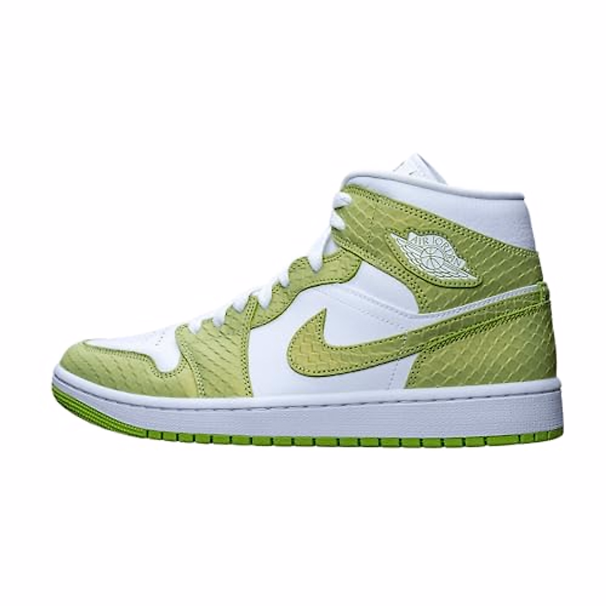 Jordan Womens WMNS Air 1 Mid SE DV2959 113 Green Python - Size 6.5W