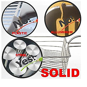 Qualiall All Metal Litter Scoop, Solid Metal Sifter, Cat Litter Scoop Metal Jumbo, Cat Urine Scoop, Litter Scooper with Holder, Litter Scooper Holder, Jumbo Cat Litter Scoop Sifter Scooper Holder