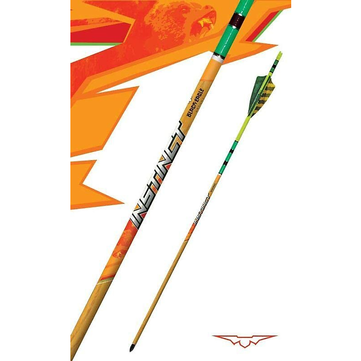 Black Eagle Instinct Crested Feathers G/Y - .005 6 Pack- 400