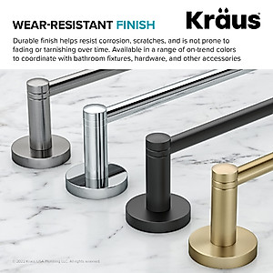 KRAUS Elie Bathroom Robe and Towel Rack with 4 Hooks in Brushed Gold, KEA-18804BG