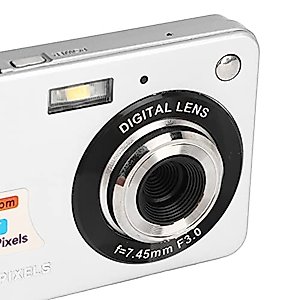 Digital Camera 4K, 4K Digital Camera 48MP 2.7in LCD Display 8X Zoom Anti Shake Vlogging Camera for Photography Continuous Shooting (Silver)