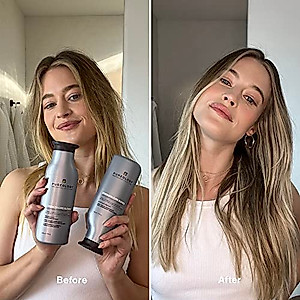 Pureology Strength Cure Blonde Purple Shampoo & Conditioner Bundle | For Blonde & Lightened Color-Treated | Sulfate-Free | Vegan | Updated Packaging | 9 Fl. Oz.
