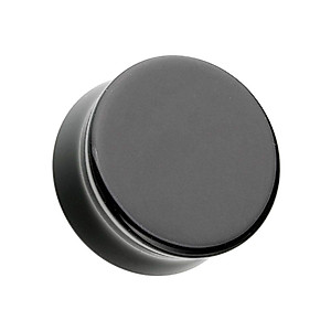 Covet Jewelry Flat Glass Natural Stone Double Flared Ear Gauge Plug (7/16" (11mm), Clear)