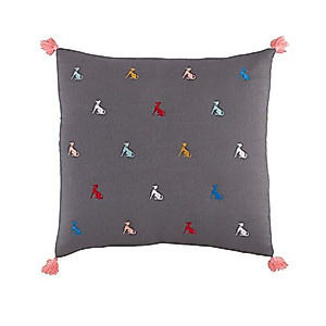 Novogratz Maisie Throw Pillow, 18 x 18, Grey