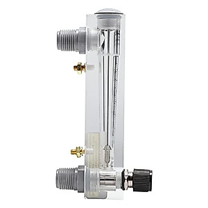 Respicefinem LZM-15T Acrylic Panel Mount Flowmeter 0.2-2GPM High Visibility Liquid Measurement Precision Adjustment G1/4 G1/2 Thread