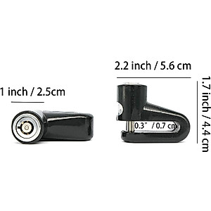 AutoE 2Pcs Bicycle Lock Bike Security Lock Disc Brake Lock Bicycle Accessories (Red)