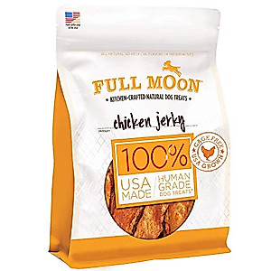 Full Moon Chicken Jerky Healthy All Natural Dog Treats Human Grade Made in USA Grain Free 24 oz