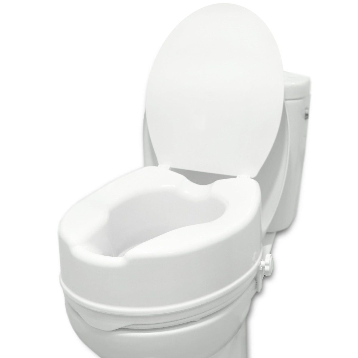 Pepe - Raised Toilet Seat for Seniors 6 inch, Toilet Seat Risers for Seniors, Raised Toilet Seat with Lid, Handicap Toilet Seat Riser, Elevated Toilet Seat for Elderly, High Toilet Seats for Seniors