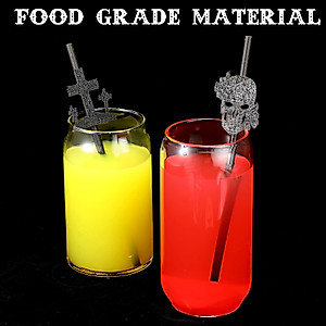 30 Pcs Rip to My 20s Birthday Decorations 30th Birthday Paper Straw Decor Birthday Straws Death to My 20s Decorations with Black Glitter Cut-out, 7.8 Inch (Classic Style)