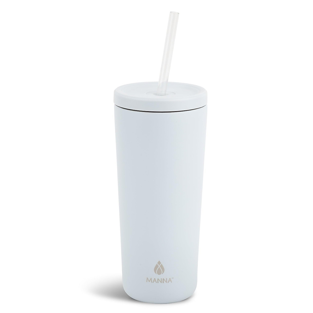 Manna Ranger Double-wall Insulated Stainless Steel Tumbler with Leak-proof Smart Seal Lid and Reusable Tritan Straw - 24 Oz - Agate