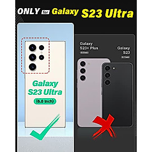 TUCCH Wallet Case for Galaxy S23 Ultra 5G, [TPU Shockproof Interior Case] Kickstand [RFID Blocking] Card Slot, Magnetic PU Leather Folio Cover Compatible with Galaxy S23 Ultra 5G 6.8-Inch 2023, Black