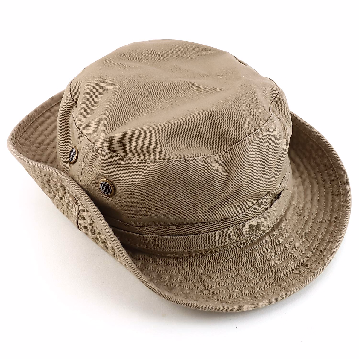 Armycrew Big Oversized Jungle Boonie Bucket Hat with Chin String Fits Upto XXXL - Khaki - 2XL-3XL