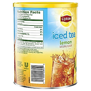 Lipton Lemon Iced Tea Mix, Sweetened, Makes 10 Quarts (Pack of 6)