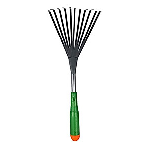 Hand Rake Garden Tool - Small Flower Bed Rake I Garden Hand Rake Perfect Size I Hand Rakes for Picking up Leaves I Comfortable Rake with Hands Gloves I Strong Hand Rakes I The Rake Hands for Gardening