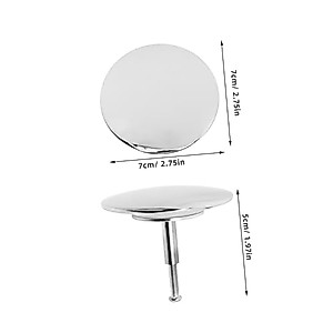 OSALADI Strainer Faucet Sprayer Faucet Hole Cover Drain Pipe Flume Bathtub Overflow Drain Covers Bath Tub Overflow Seal Splash Guard for Bathtub Kitchen Water Caps Sink Cover Silver Copper