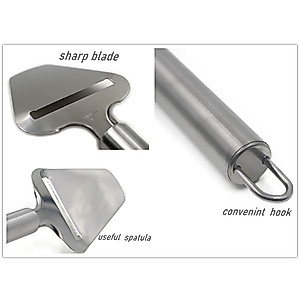 NatureMan 2 Pieces stainless steel cheese planer and cheese slicer, suitable for soft, semi-hard and hard cheese kitchen cooking tools