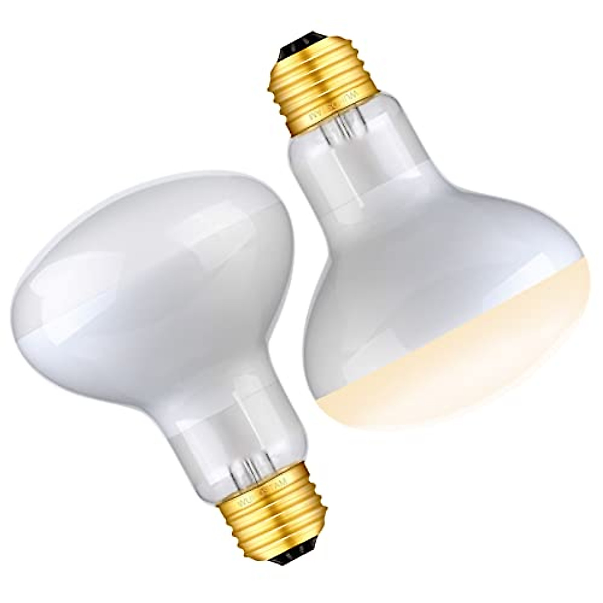 WUHOSTAM 2 Pack 100W Reptile UVA Infrared Heat Lamp, Basking Spot Bulb Soft White Light, Simulated Natural Sunlight Heating Lamp for Lizard,Tortoise,Bearded Dragon, Hedgehog,Reptiles and Amphibians