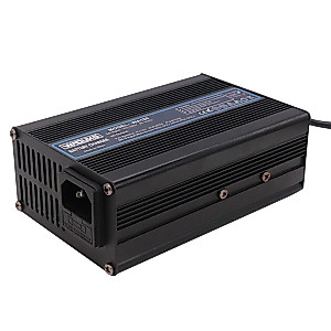 58.4V 3A Charger 58.4V LiFePO4 Battery Charger Output XLR Connector Used for 16S 48V 51.2V LiFePO4 Battery Pack with Cooling Fan Aluminum Case
