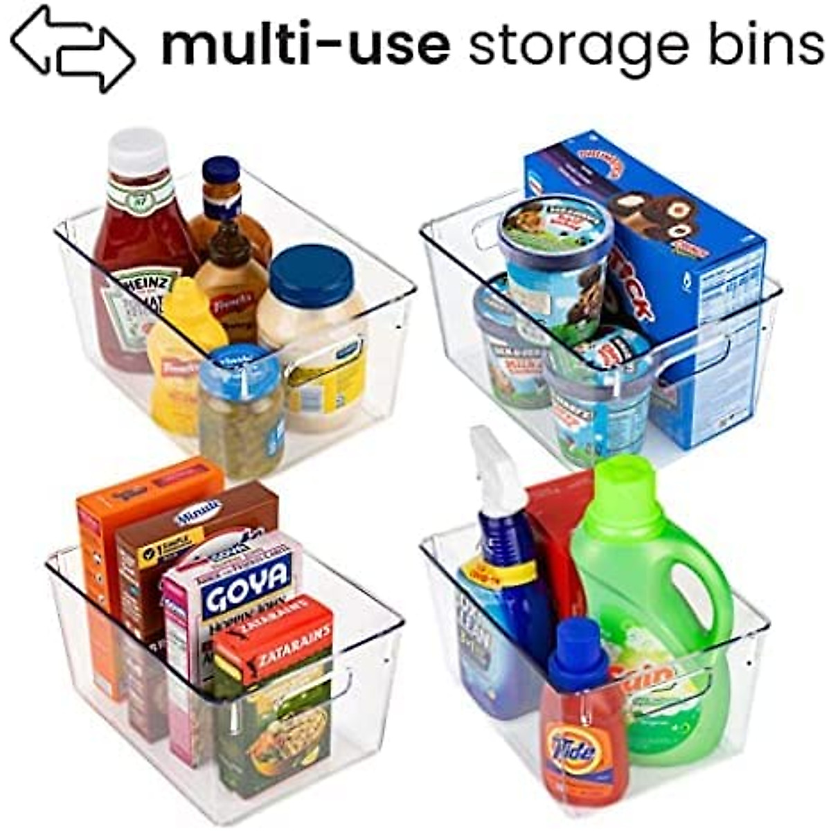 Homeries Pantry Organizer And Storage bins, Clear Cabinet Organizers And Storage for Kitchen, Pantry, Cabinets, Countertops, for Storing Packets, Spices, Sauce, Snacks, Cans, (Fruits Organizer)