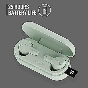 SOUL New SYNC ANC Wireless Earbuds - Active Noise Cancelling Bluetooth Headphones with Water-Resistance, 25 Hours Playtime and Audio Transparency Mode for Safe Listening (Frost)