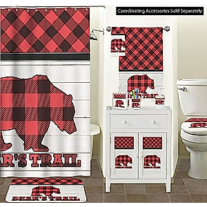 RNK Shops Lumberjack Plaid Waste Basket - Single Sided (Black) (Personalized)