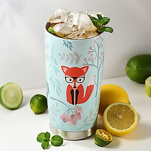 HIPOODAN Fox Gifts for Women, Birthday Gifts for Fox Lover, Mothers Day Gifts for Fox Mom- Best Friend Funny Gifts for Women Birthday Christmas 20oz Stainless Steel Fox Tumbler