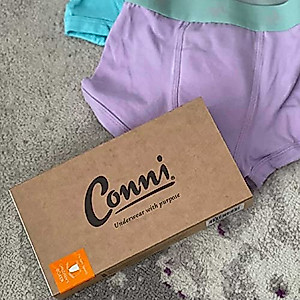 Conni Kids Tackers Brief Pants | Soft Shorts Reusable and Washable Toddler Potty Training Underwear | Waterproof Easy Pull Up Youth Incontinence, Bubble Gum, Size 10-12