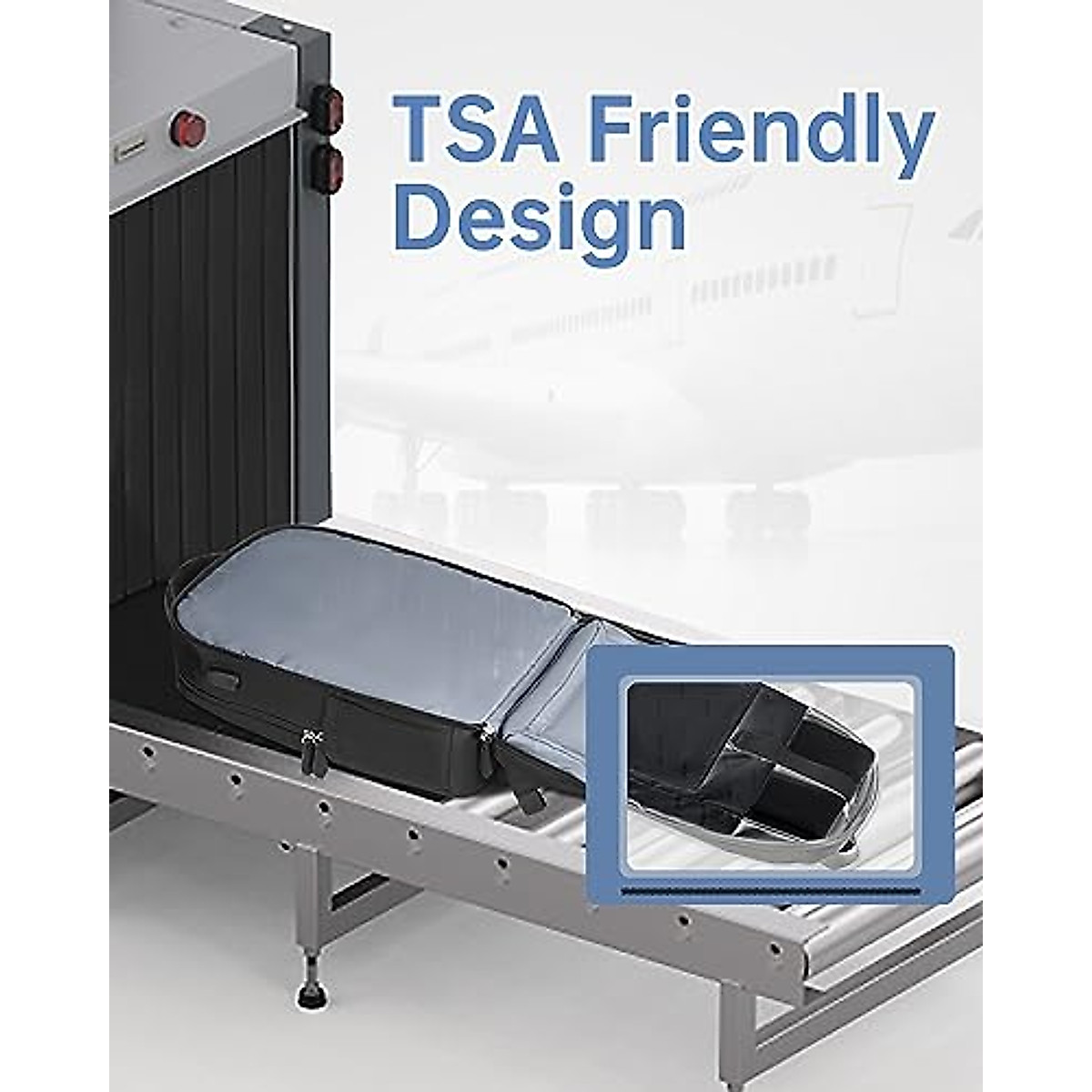 17 Inch Laptop Backpack for Men, TSA Approved Large Computer Backpack with USB Charging Port, Water Resistant Travel Business Backpack for Women, Anti Theft Carry on Daypack College Office Bag, Black