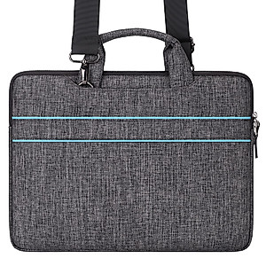 DOMISO 15.6 inch Laptop Sleeve Shoulder Bag Water-Resistant Protective Messenger Bag Business Briefcase Handbag for 15.6" Notebook/Yoga 720 IdeaPad 310 320 ThinkPad T570/HP Envy 15, Blue