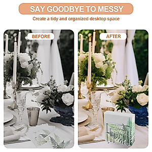 LAIHIFA Napkin Holder, Silver Napkin Holders for Table, Kitchen & Countertops, Modern Metal Cocktail Paper Napkins Holder Napkin Dispenser for Indoor & Outdoor Use