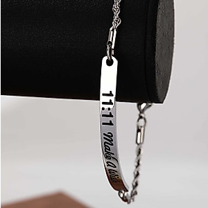 cuffsecret Adjustable 11:11 Make A Wish Bracelet (Steel)