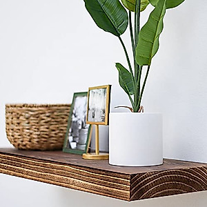 AGAOTIAN Solid Wood Floating Shelves for Wall 36 inch Modern Rustic Wooden Shelf Set of 2 for Bedroom Bathroom Family Room Kitchen