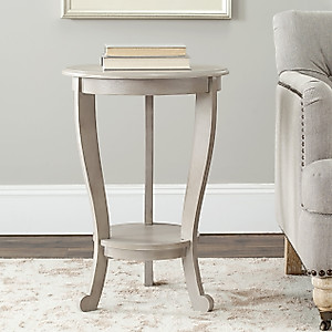 SAFAVIEH American Homes Collection Mary Vintage Grey Pedestal End Table
