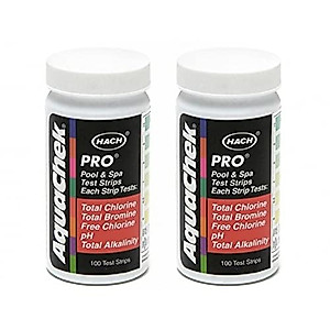AquaChek 511710-02 Pro 5-in-1 Swimming Pool Test Strips, 2-Pack