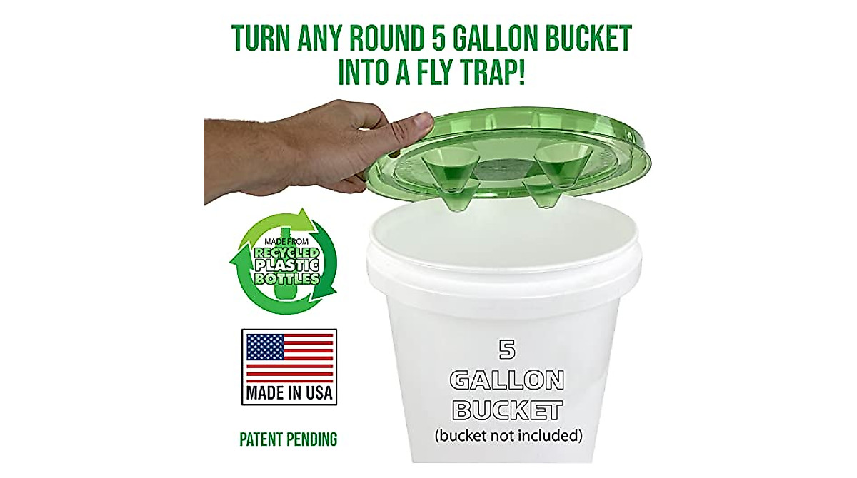 Billy-Bob Fly-Lid 5 Gallon Bucket Fly Trap 3 Pack - Effective & Eco ...
